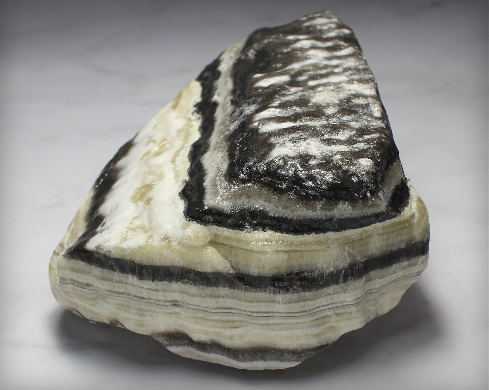 Yellow Banded Calcite Large Yellow White and Black Banded | Etsy