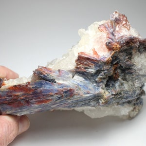 Large Uncommon Blue Kyanite, Quartz, and Red Alurgite, From Minas ...