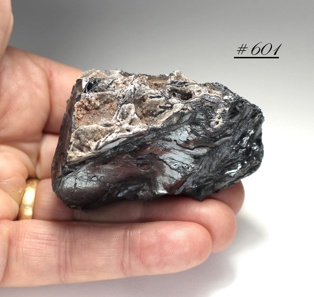 Shiny Curvilinear Hematite Crystal Blades With Perimorph Casts Lined ...