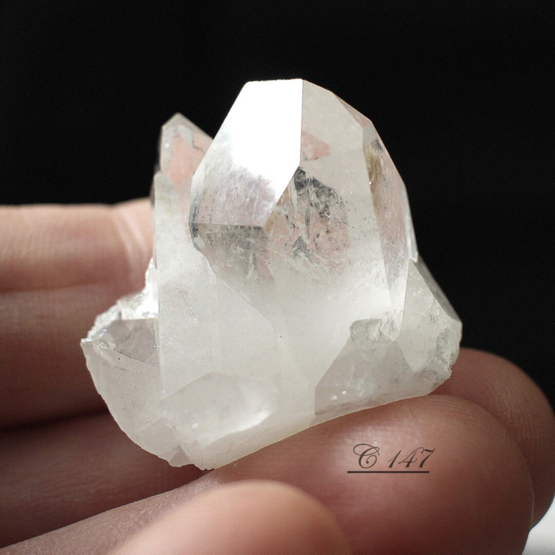 Small Perfect Natural, Clear Quartz Crystal Cluster Euhedral Quartz ...