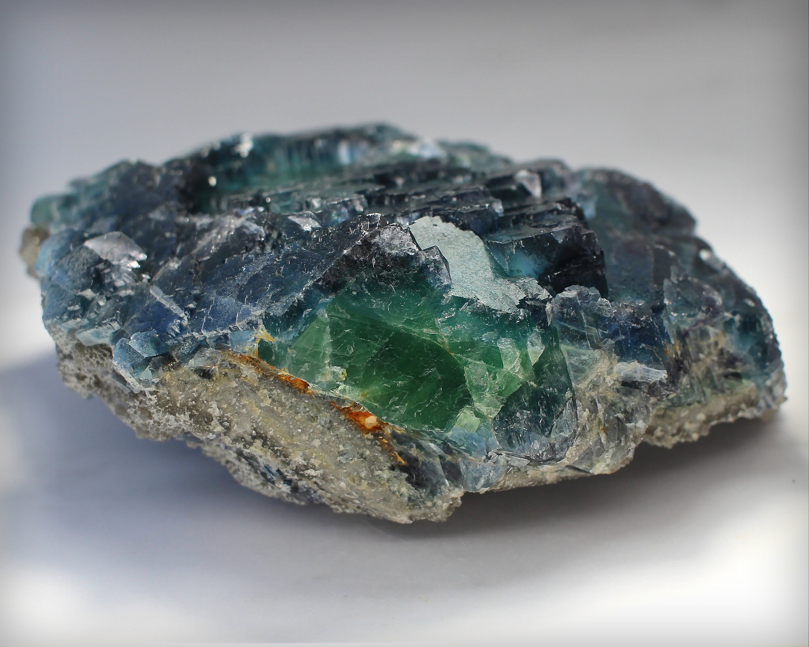 Dark Cyan and Green Fluorite Crystals With Smoky Quartz | Etsy