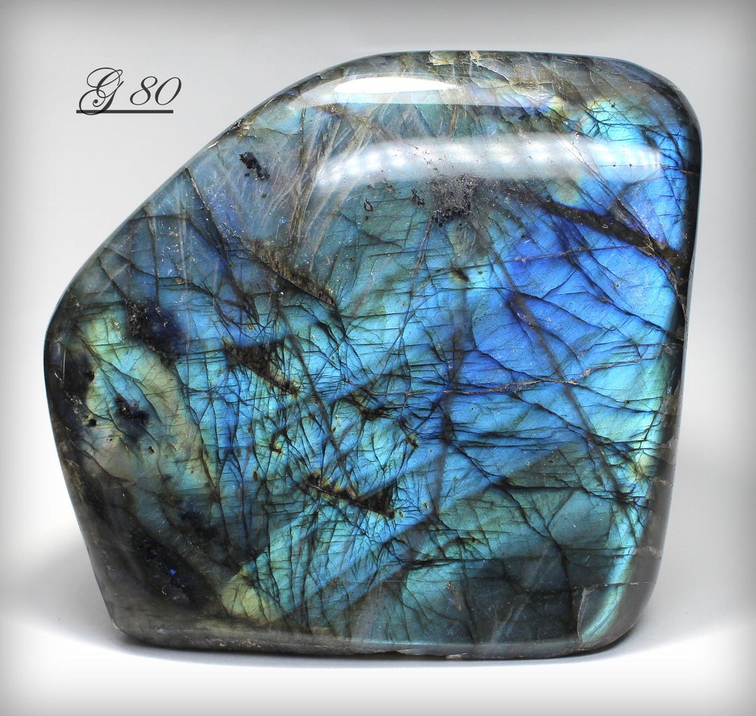 Thick, Sculpted and Polished Large 4lbs. Labradorite Stone, With ...