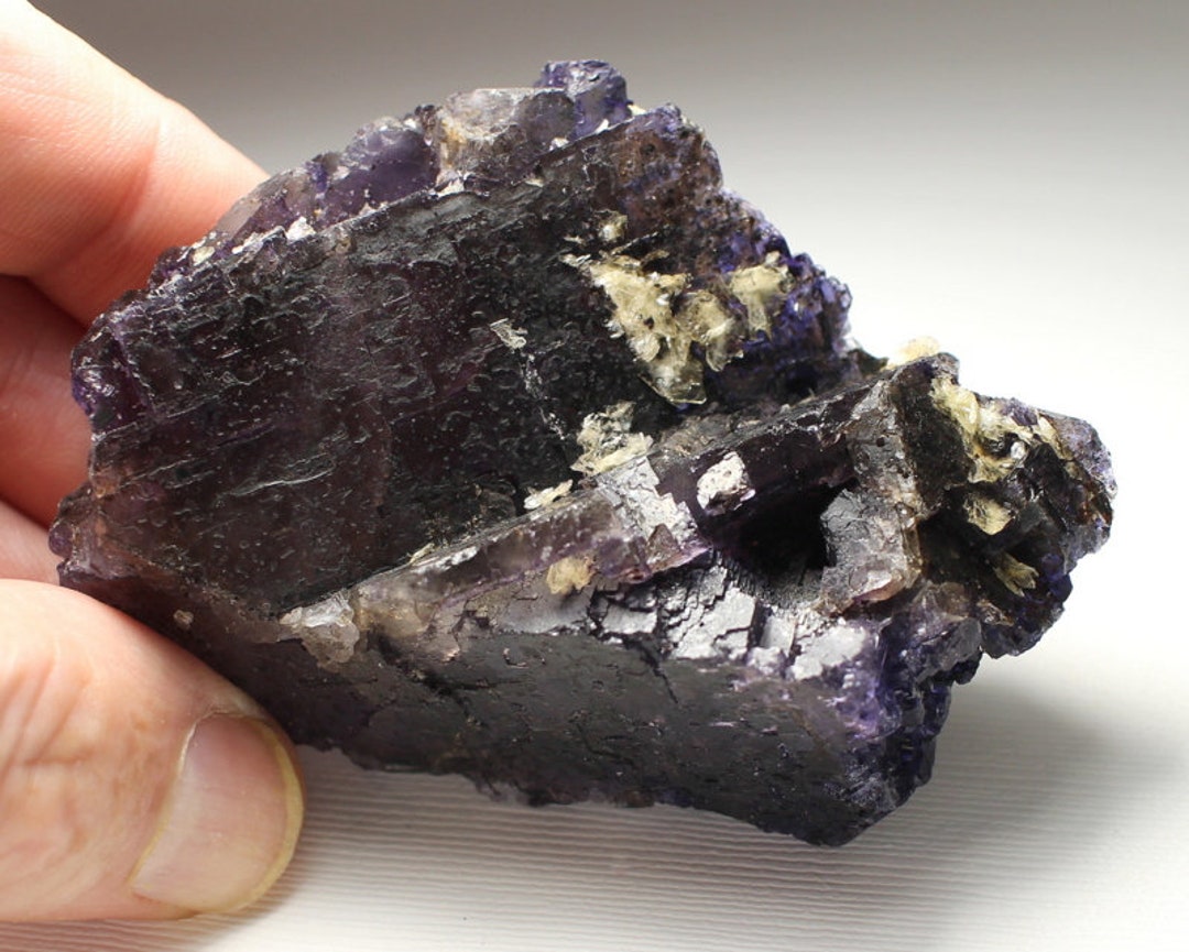 Purple Fluorite Cluster: Barite Epimorphs, Cave-in-rock Illinois ...