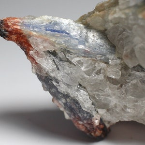 Large Uncommon Blue Kyanite, Quartz, and Red Alurgite, From Minas ...