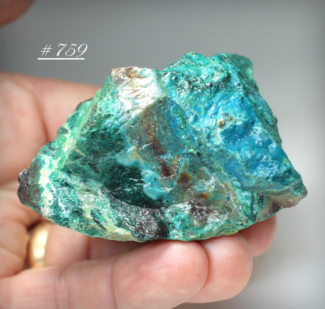 Brightly-colored Uncommon Blue and Blue-green Chrysocolla, Calcite, and ...