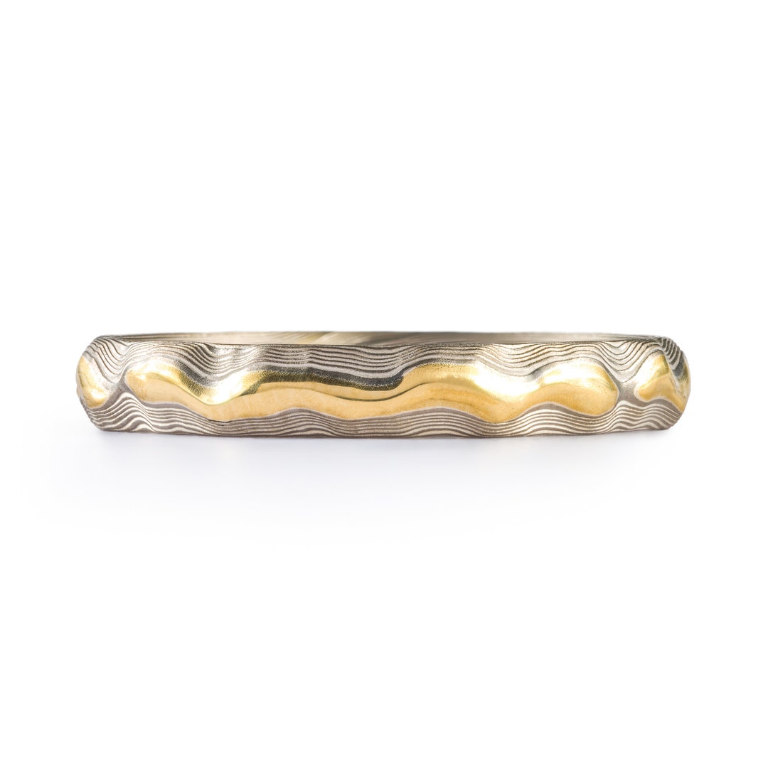 Gold Ridgeline Guri Bori Ring in Ash Palette - Etsy