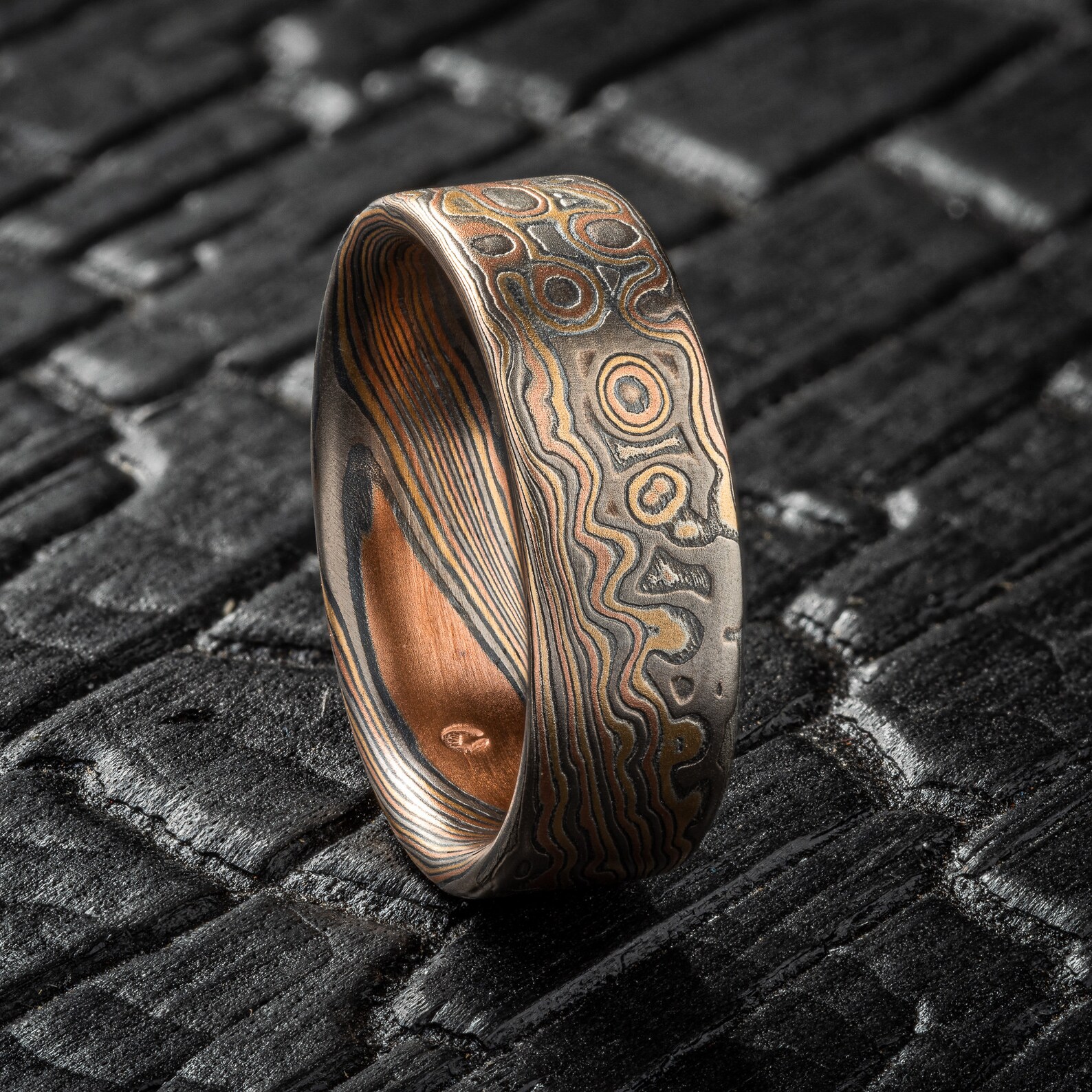 Flat Profile Ring in Twist/droplet Pattern - Etsy
