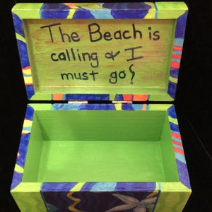 Ocean-themed Decoupaged and Handpainted Jewelry or Treasure Box - Etsy