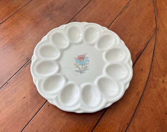 Vintage Anchor Hocking Gold Trimmed Deviled Egg Dish Serving - Etsy