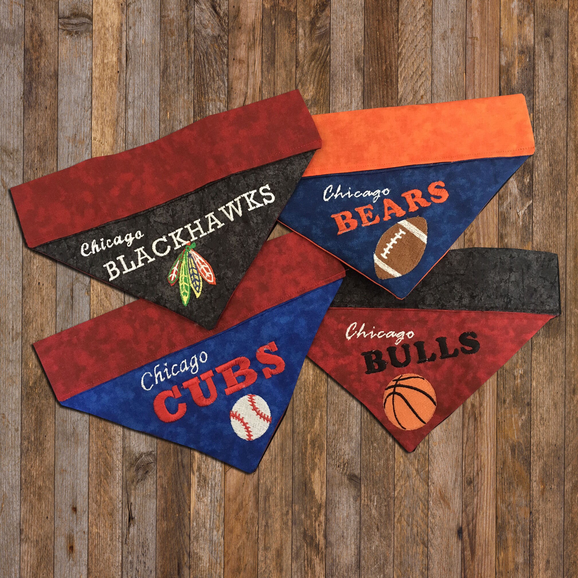 Pet Neckwear Chicago Sports Dog Bandanas Pet Supplies etna.com.pe