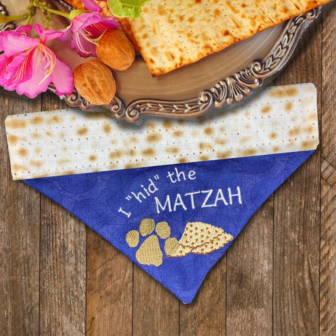 Funny Passover Dog Bandana, Sedar Gift for Puppy, Over Collar Jewish ...