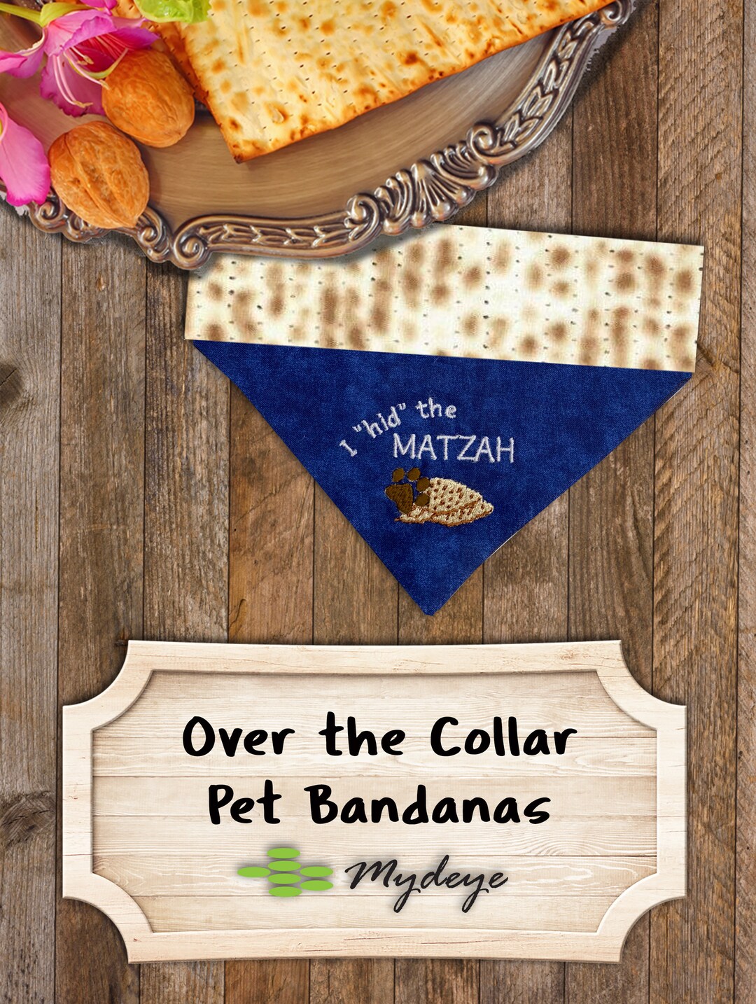 Funny Passover Cat Bandana, Sedar Gift Kitten, Scarf, Over Collar ...