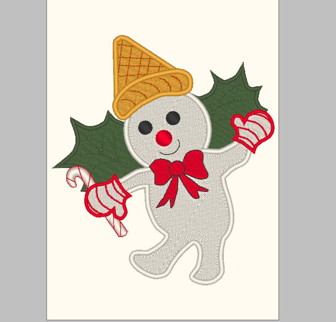 Full Mr. Bingle Fill Stitch Digitized Design for Machine - Etsy