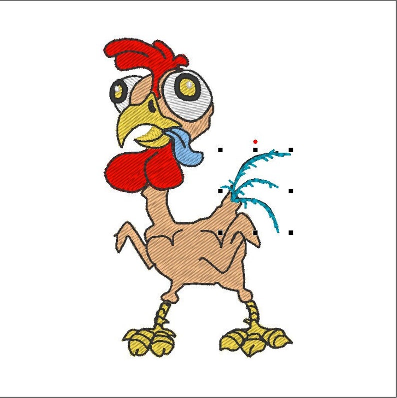 Goofy Chicken Machine Embroidery Digital File all Formats - Etsy