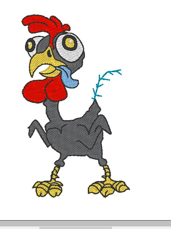 Goofy Chicken Machine Embroidery Digital File all Formats - Etsy