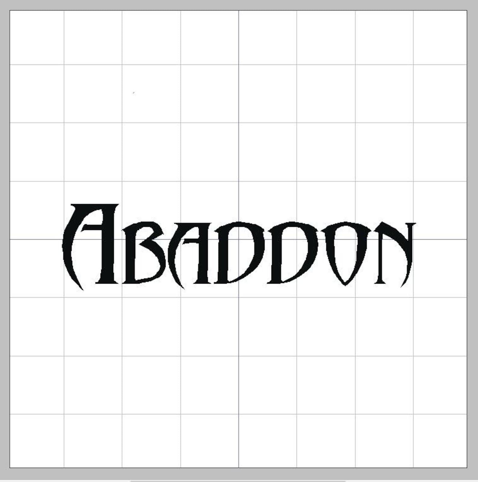Abaddon Font PES Format for Machine Embroidery 3/4" and 1" Sizes - Etsy