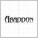 Abaddon Font PES Format for Machine Embroidery 3/4" and 1" Sizes - Etsy