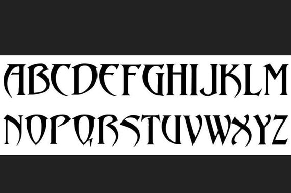 Abaddon Font PES Format for Machine Embroidery 3/4 and | Etsy