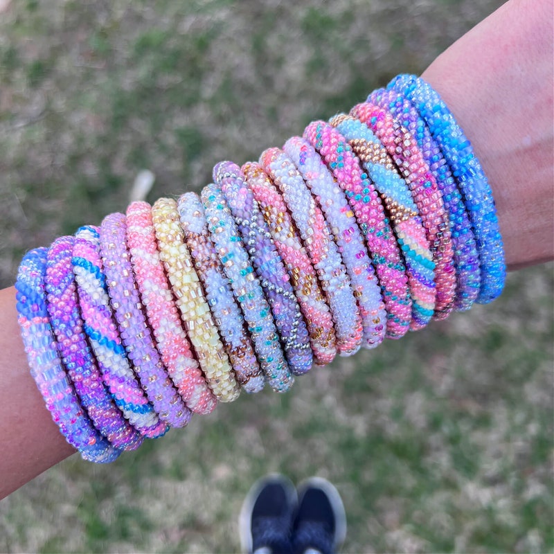Glass Bead Bracelet - Etsy