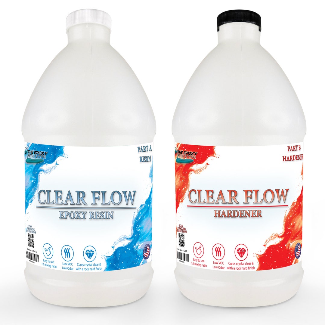 Clear Flow Epoxy Resin Kit: High Gloss, Self-leveling, 1-gallon - Etsy