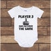 Player 3 Has Entered the Game Video Game Baby Onesie Bodysuit Infant ...