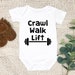 Crawl Walk Lift Baby Onesie Baby Bodybuilding Weightlifting Barbell - Etsy