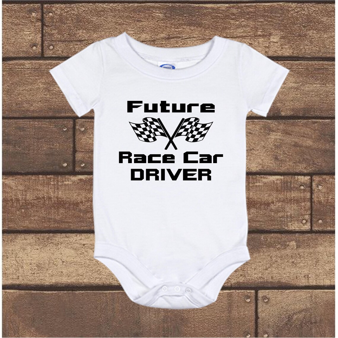 Future Race Car Driver Baby Onesie Checkered Flag Bodysuit | Etsy