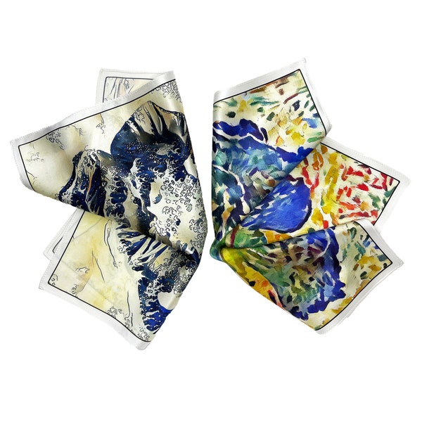 Wave Pocket Square - Etsy