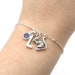 Squirrel Bracelet Birthstone and Initial Squirrel Jewelry - Etsy