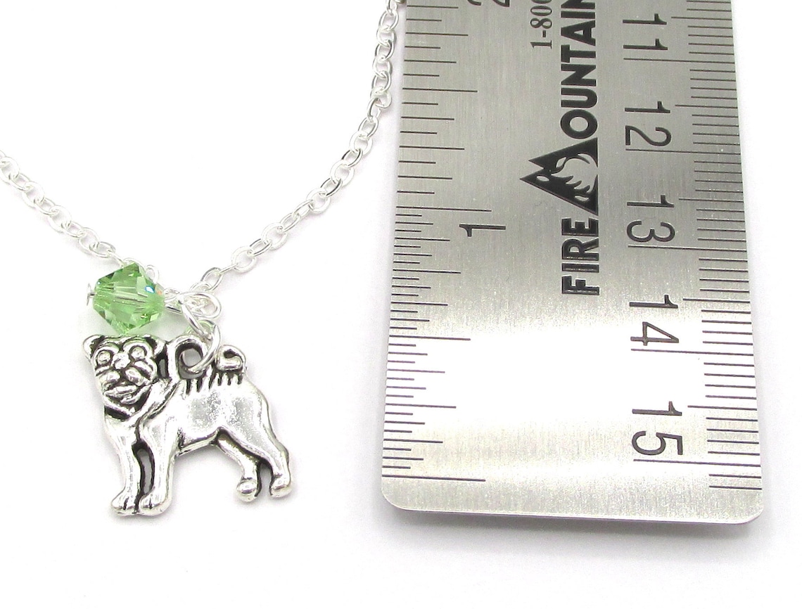Pug Bracelet- Choose a Birthstone, Pug Jewelry, Pug Birthstone, Dog ...