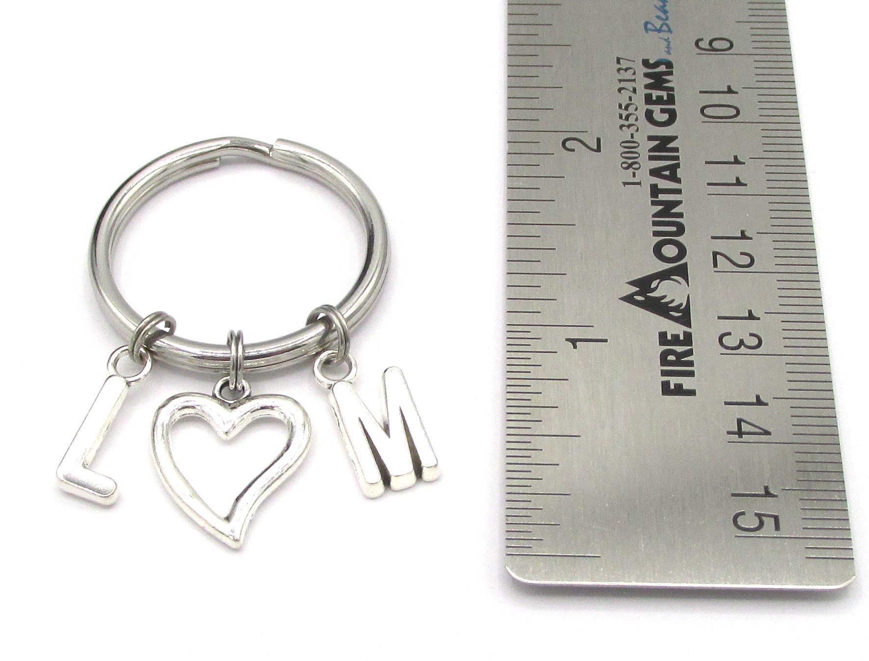 Couples Keychain Choose Two Initials Relationship Keyring | Etsy