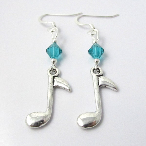 Music Note Earrings - Etsy