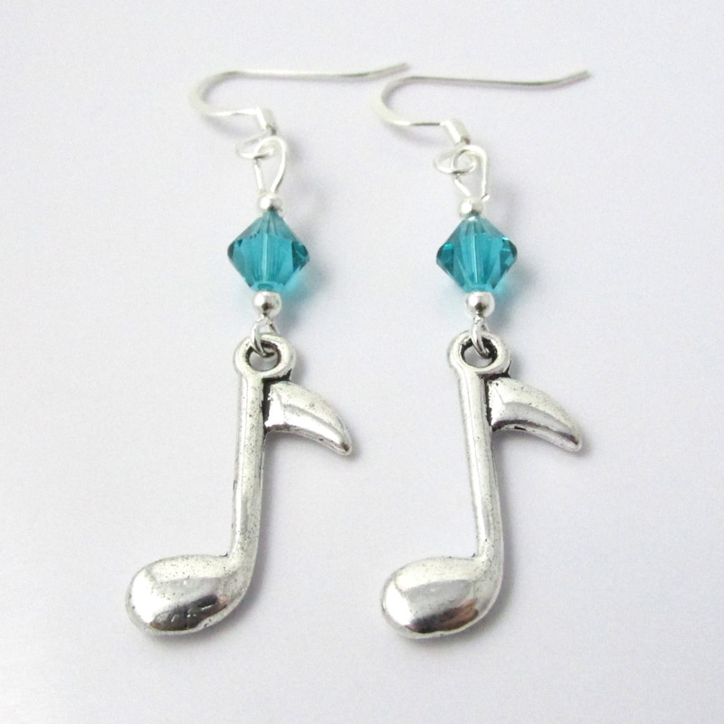 Music Note Earrings - Etsy