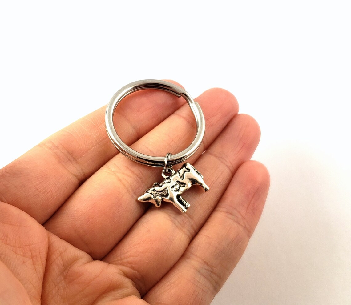 Cow Keychain Cow Keyring Cow Gift Cow Birthday Gift Cow | Etsy