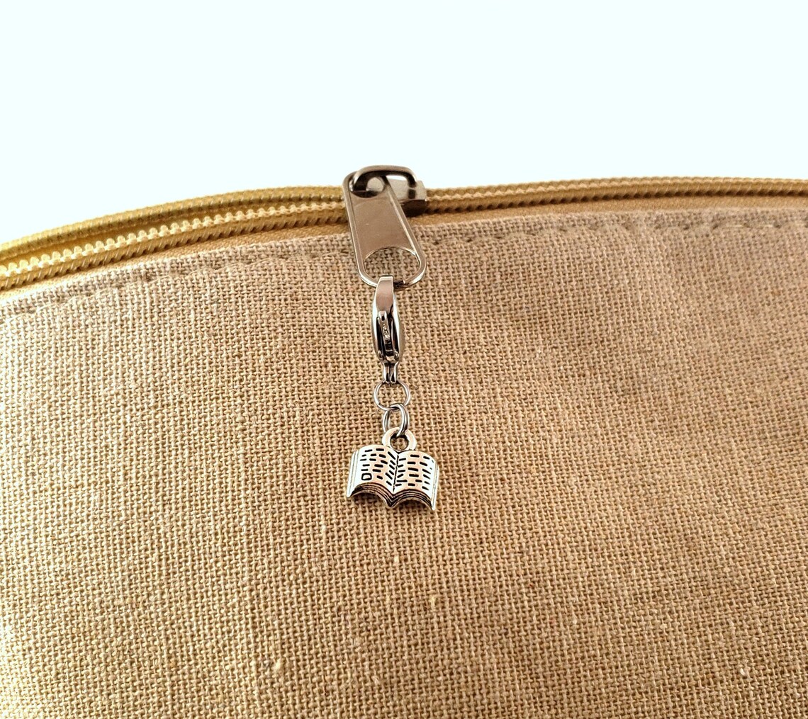 Book Zipper Pull, Book Bag Charm, Read Accessory, Reading Zipper Pull ...