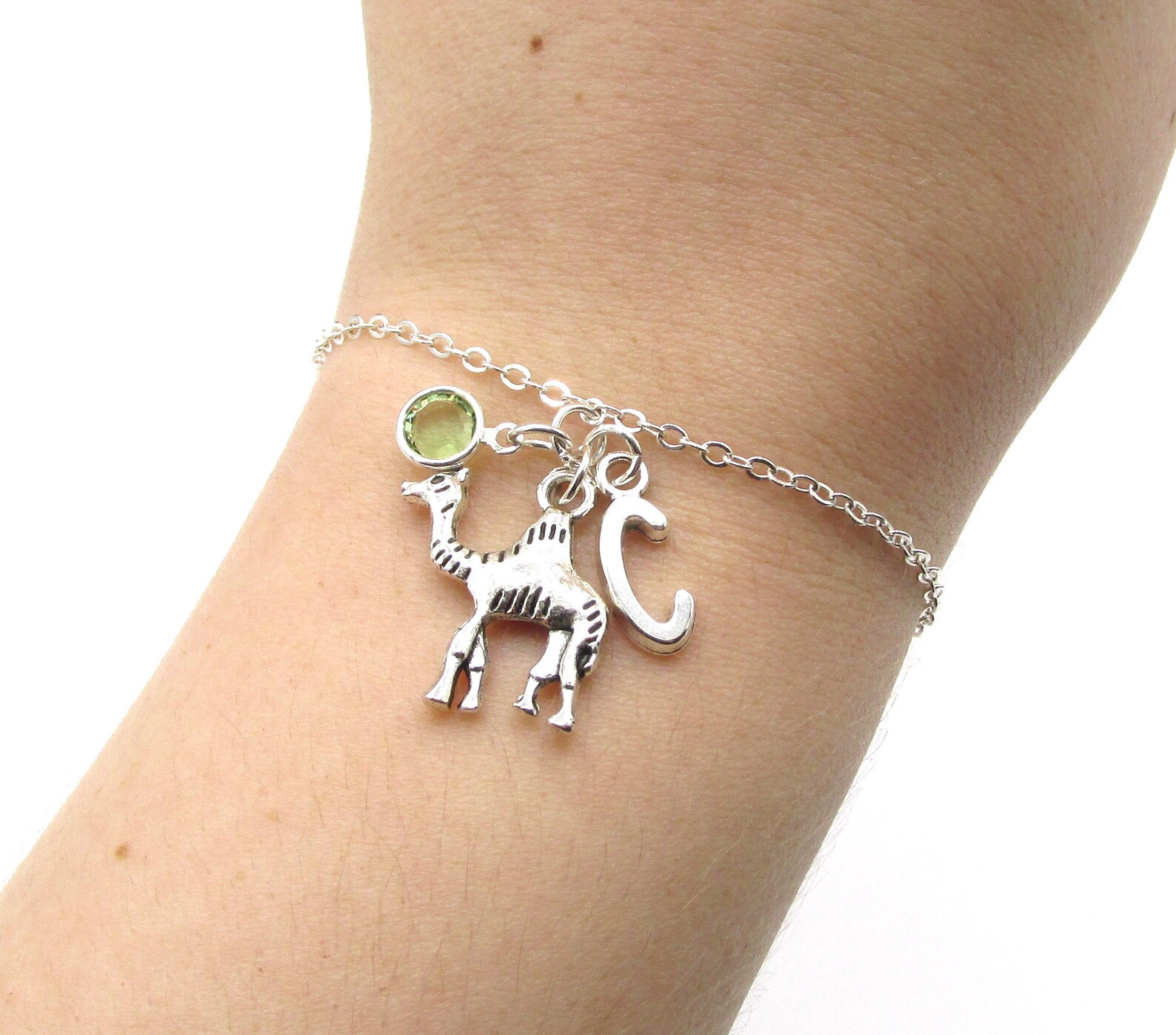 Camel Bracelet Birthstone and Initial Camel Jewelry Camel | Etsy