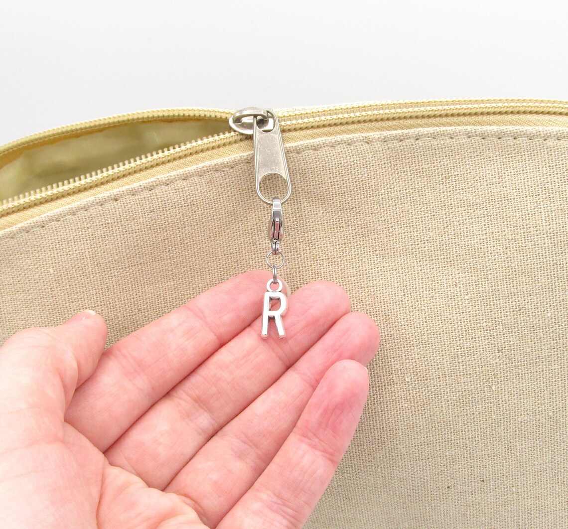 Initial Zipper Pull- Choose a Letter, Letter Zipper Pull, Letter Zipper ...