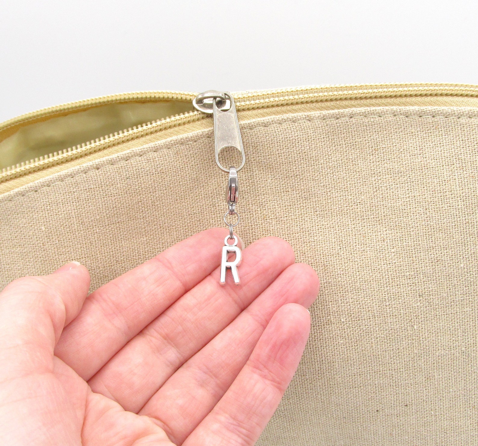Initial Zipper Pull- Choose a Letter, Letter Zipper Pull, Letter Zipper ...