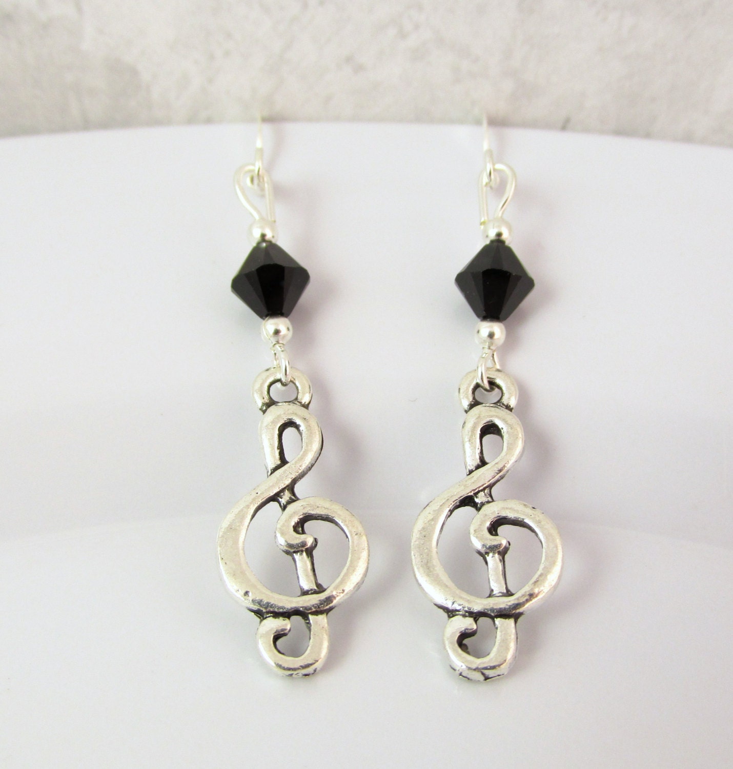 Treble Clef Earrings Choose a Color Treble Clef Jewelry - Etsy