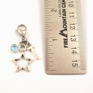 Star Zipper Pull- Choose a Birthstone and Initial, Personalized Star ...