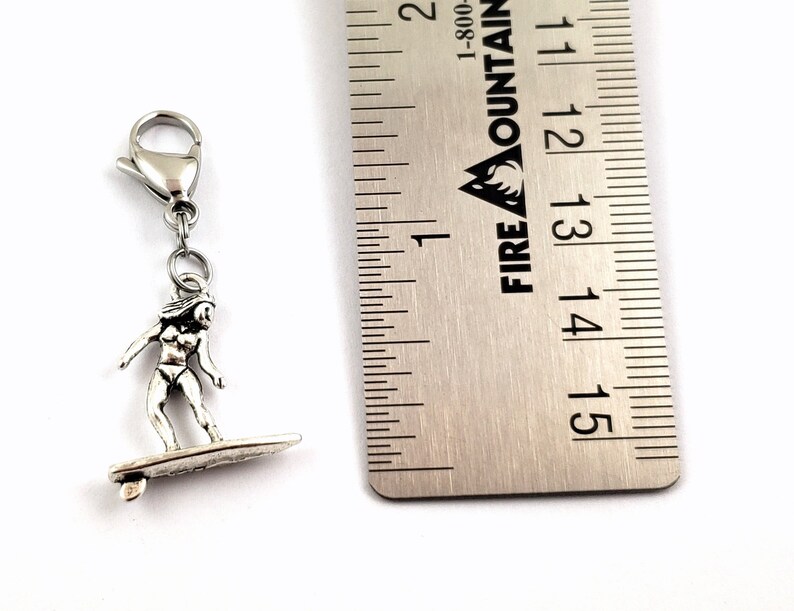 Surfer Zipper Pull, Surfer Bag Charm, Surfing Accessories, Surf Purse ...