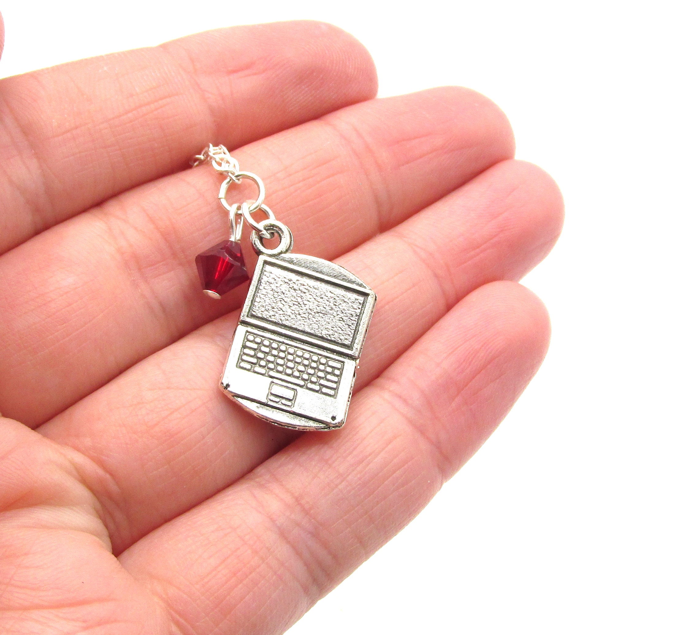 Laptop Bracelet Choose a Birthstone Laptop Jewelry PC - Etsy