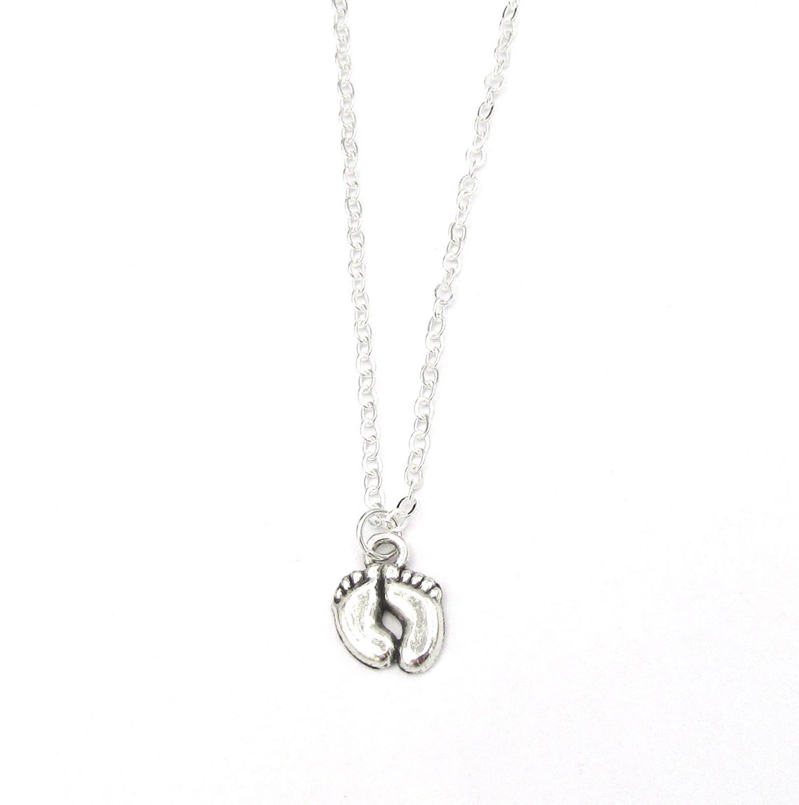 Baby Feet Necklace Baby Feet Jewelry New Mom Gift Silver - Etsy