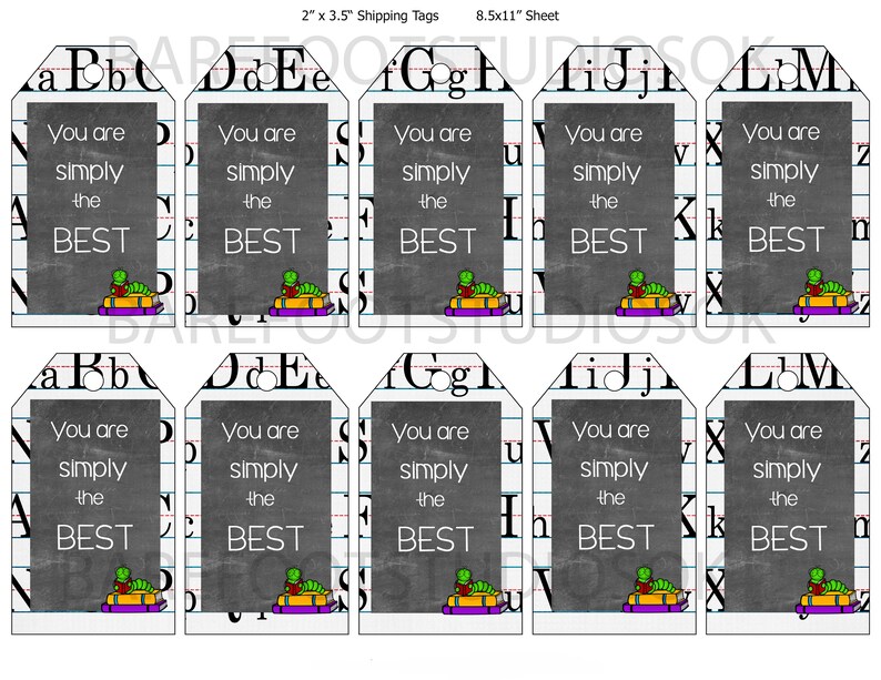 Simply the Best Printable Teacher Appreciation Tags, Teacher Gift Tags ...