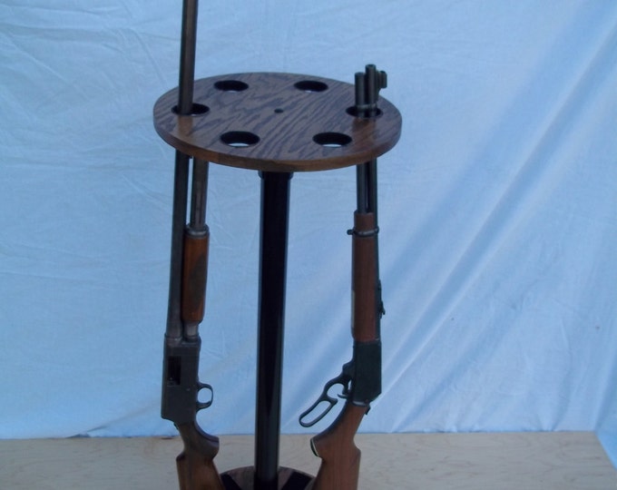 Revolving Red Oak 6 Gun Display Rack Natural or Walnut Finish - Etsy