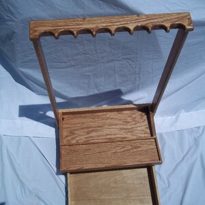 Red Oak 8 Gun Display Rack W/ Locking Drawer - Available Walnut or ...