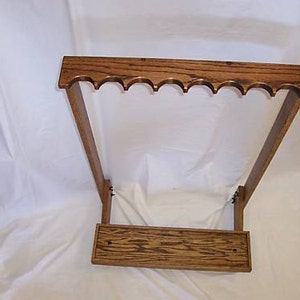 8 Gun Rack - Folding Red Oak Display - Walnut or Natural Finish - Etsy
