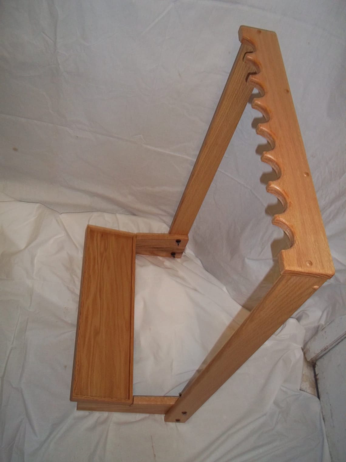 8 Gun Rack Folding Red Oak Display Walnut or Natural - Etsy