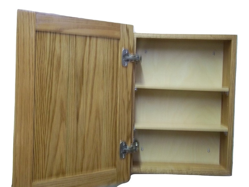 Wallmount Medicine Cabinet Red Oak - Etsy
