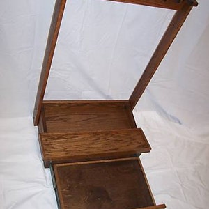 Red Oak 8 Gun Display Rack W/ Locking Drawer - Available Walnut or ...